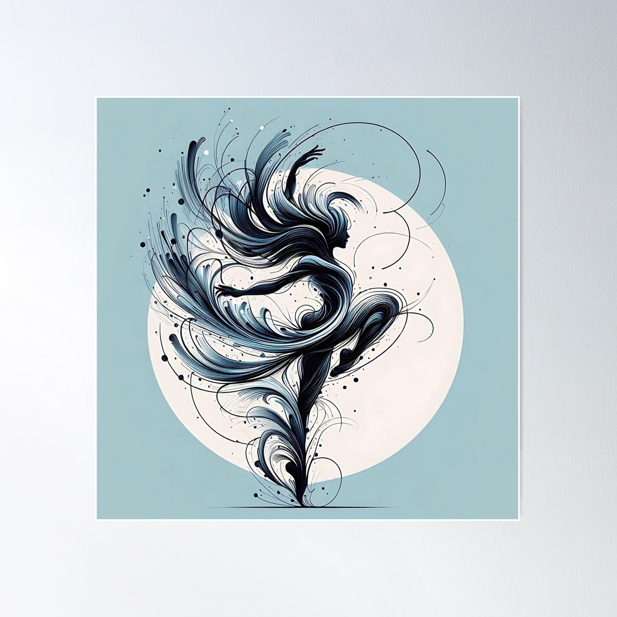 Copie De Copie De Abstract Art Dancer Poster Poster Wall Art, Modern ...
