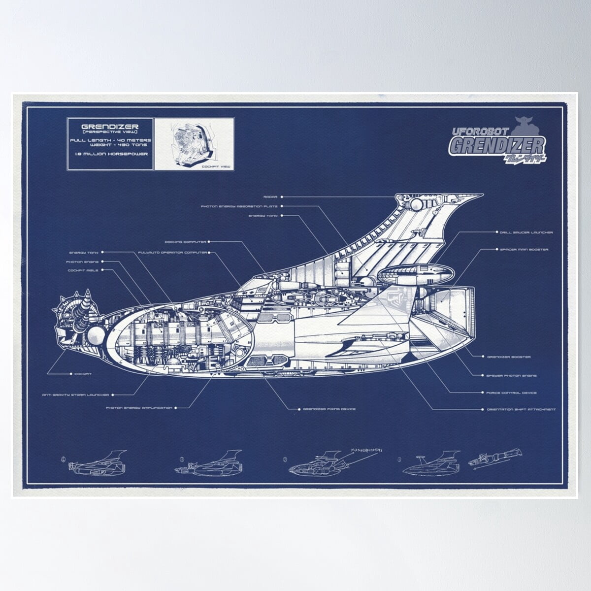 Copie De Gendizer Robot Blueprint Plan Poster Wall Art, Modern Wall ...