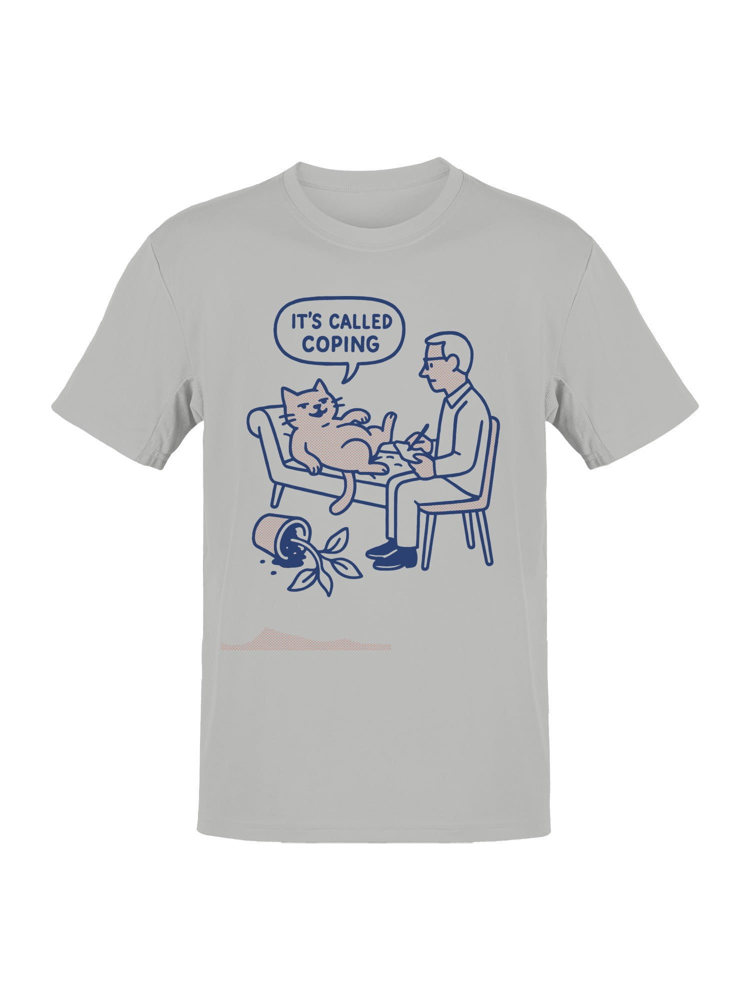Coping Cat Therapy Humor Art Men's T-shirt - Walmart.com