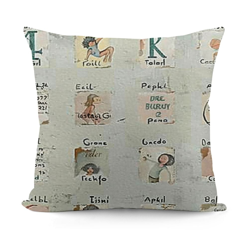 Coping Skills ABC Alphabet Decorative Throw Pillow Cover，Grounding ...
