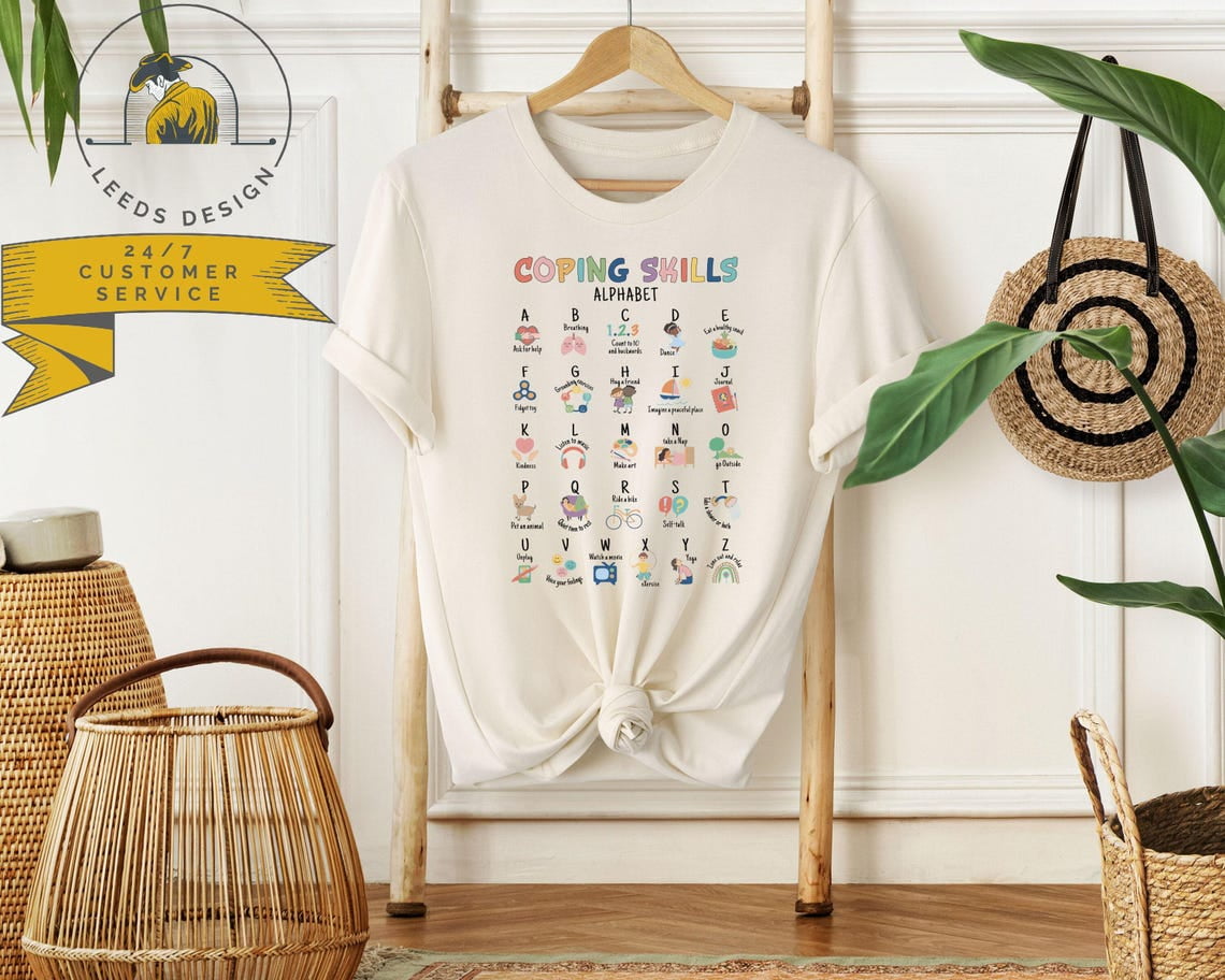 Coping Skills Alphabet Shirt | School Counselor Shirt | Sped Teacher Shirt | Therapist ...