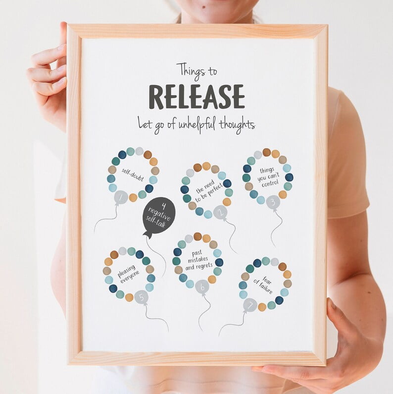 Coping Skills Poster, Calming Corner Wall Decor, Therapist Office Decor ...