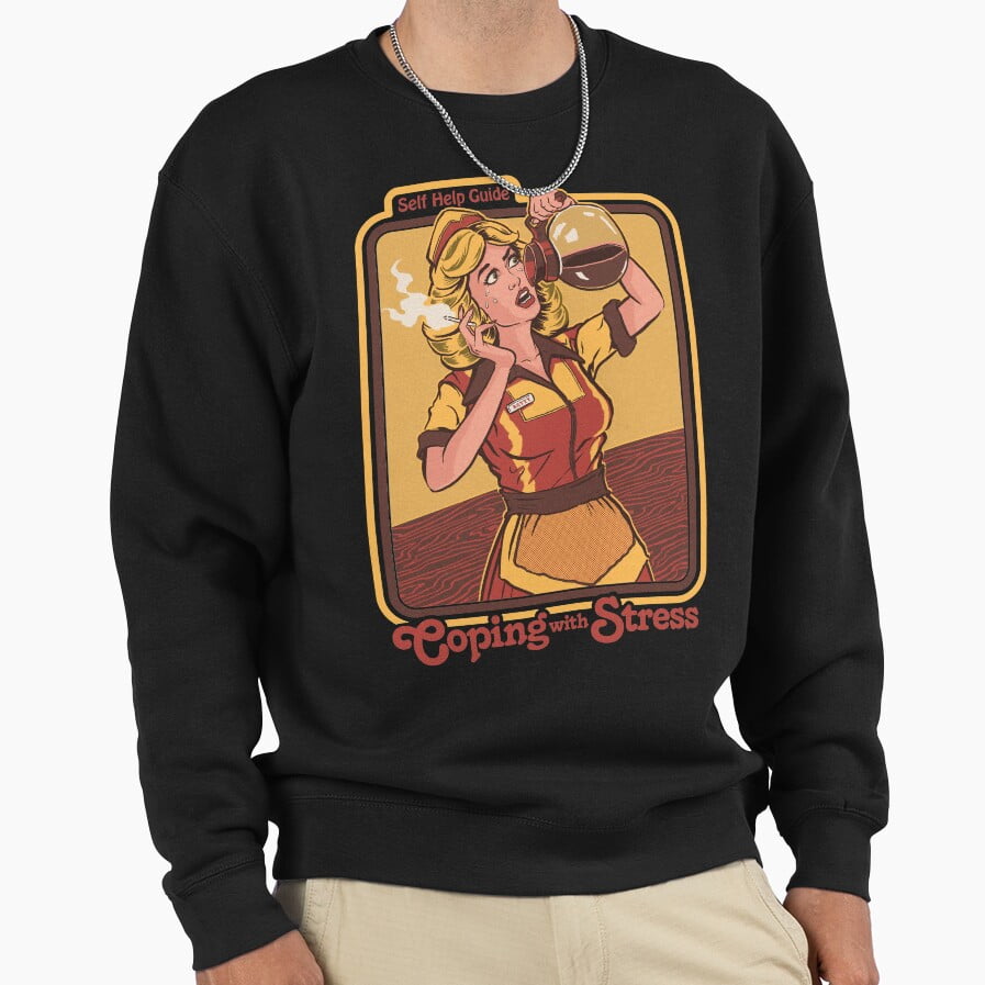 Coping With Stress Funny Humor Retro Aesthetic Graphic Vintage Art ...