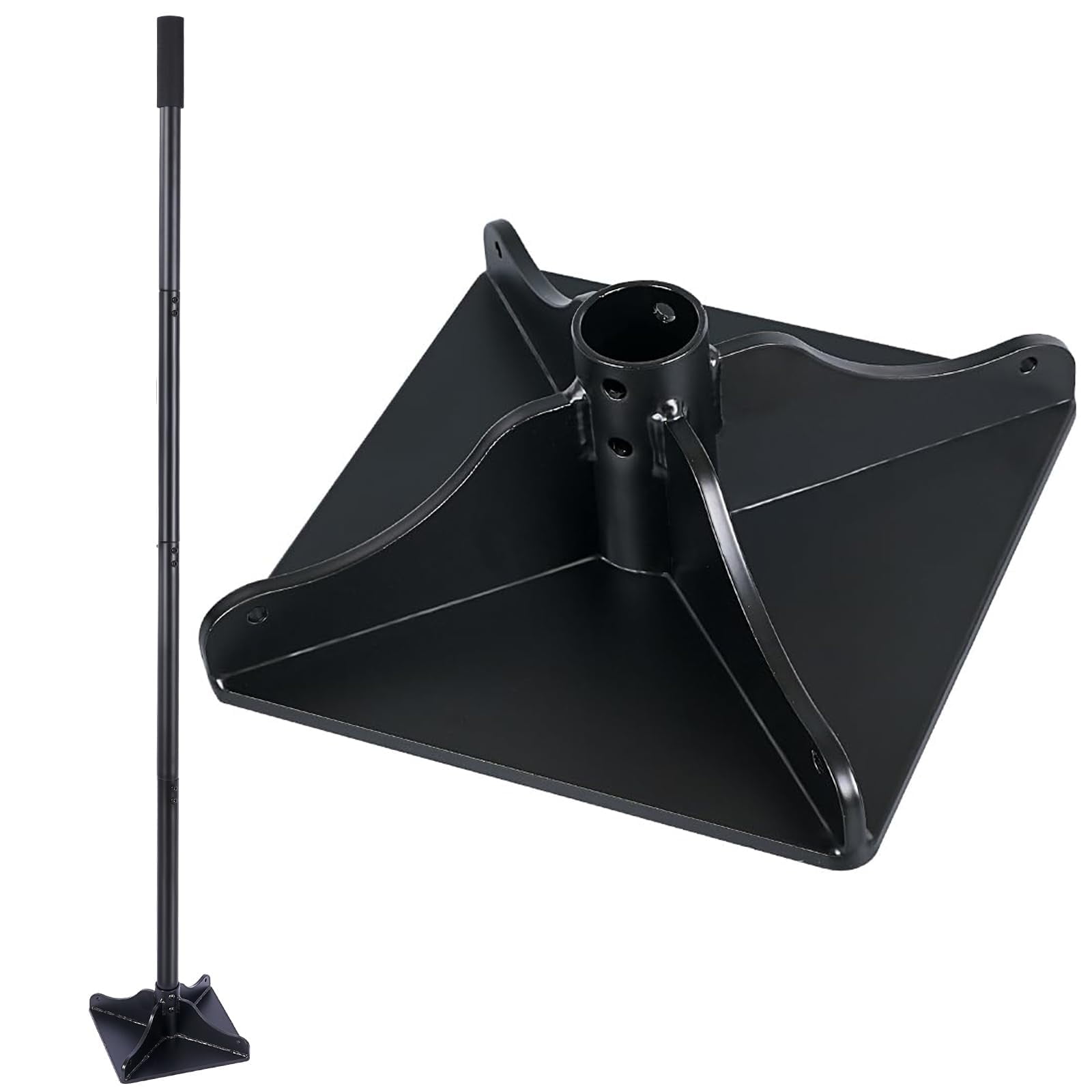 Copiu Steel Tamper, 8"x8" Heavy Duty Garden Tamper Tool with 57 inch ...