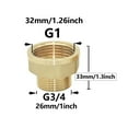 Copper 1/2" 3/4" 1" Thread Connector Fittings Water Pipe Reducer ...