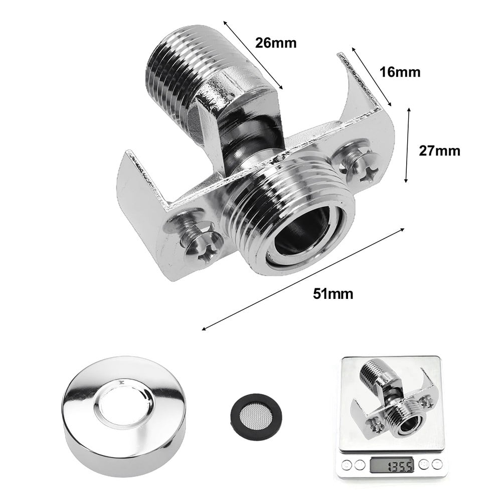 Copper 40 Degree Adjustable Faucet Angled Curved Foot Eccentric Screw ...