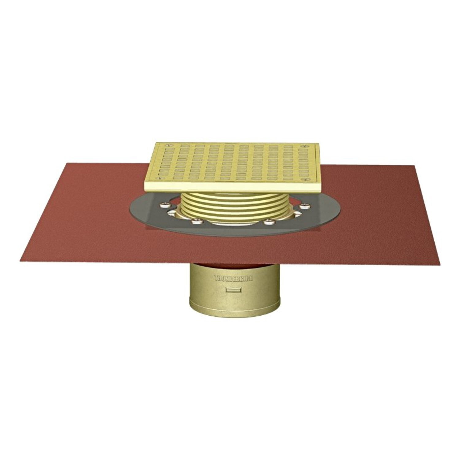 Copper Adjustable Commercial Floor Drain Fitting Size: 3" No Hub w ...