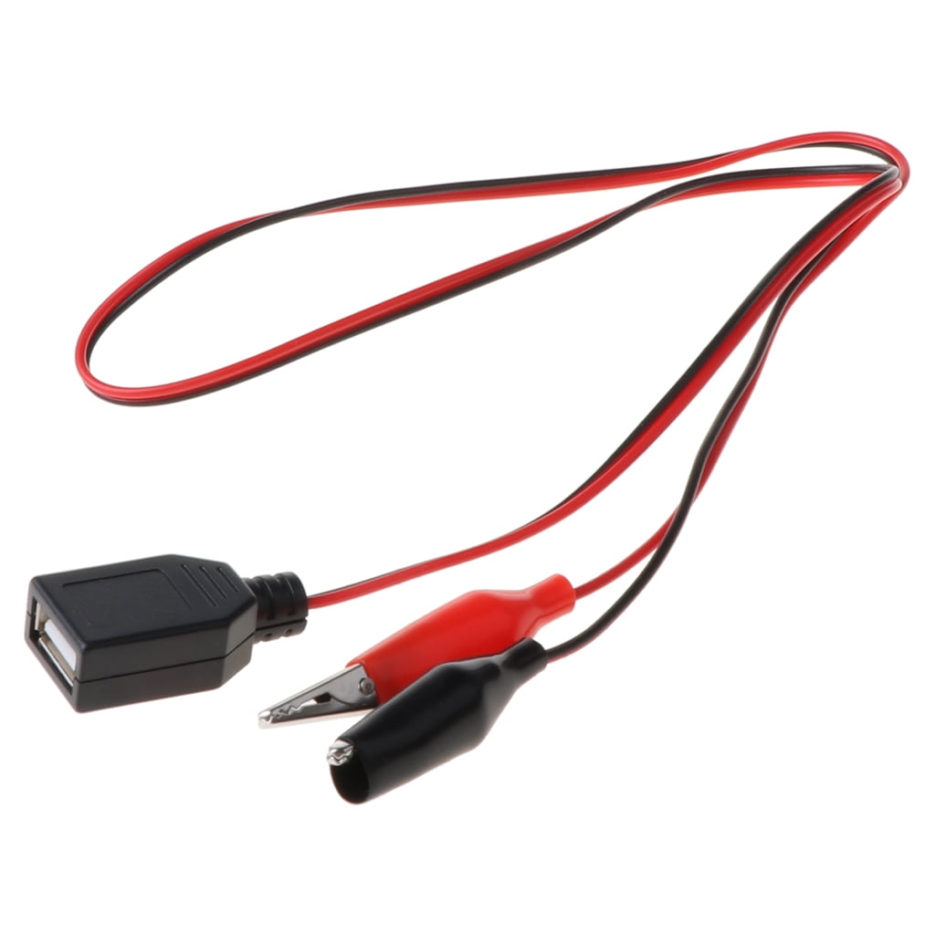 Copper Alligator Clips with Wire Female USB Connector Test Leads for ...