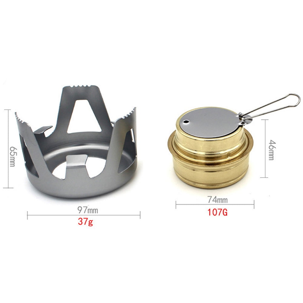 Copper Alloy Portable Ultra-light Spirit Alcohol Stoves Camping Hiking ...