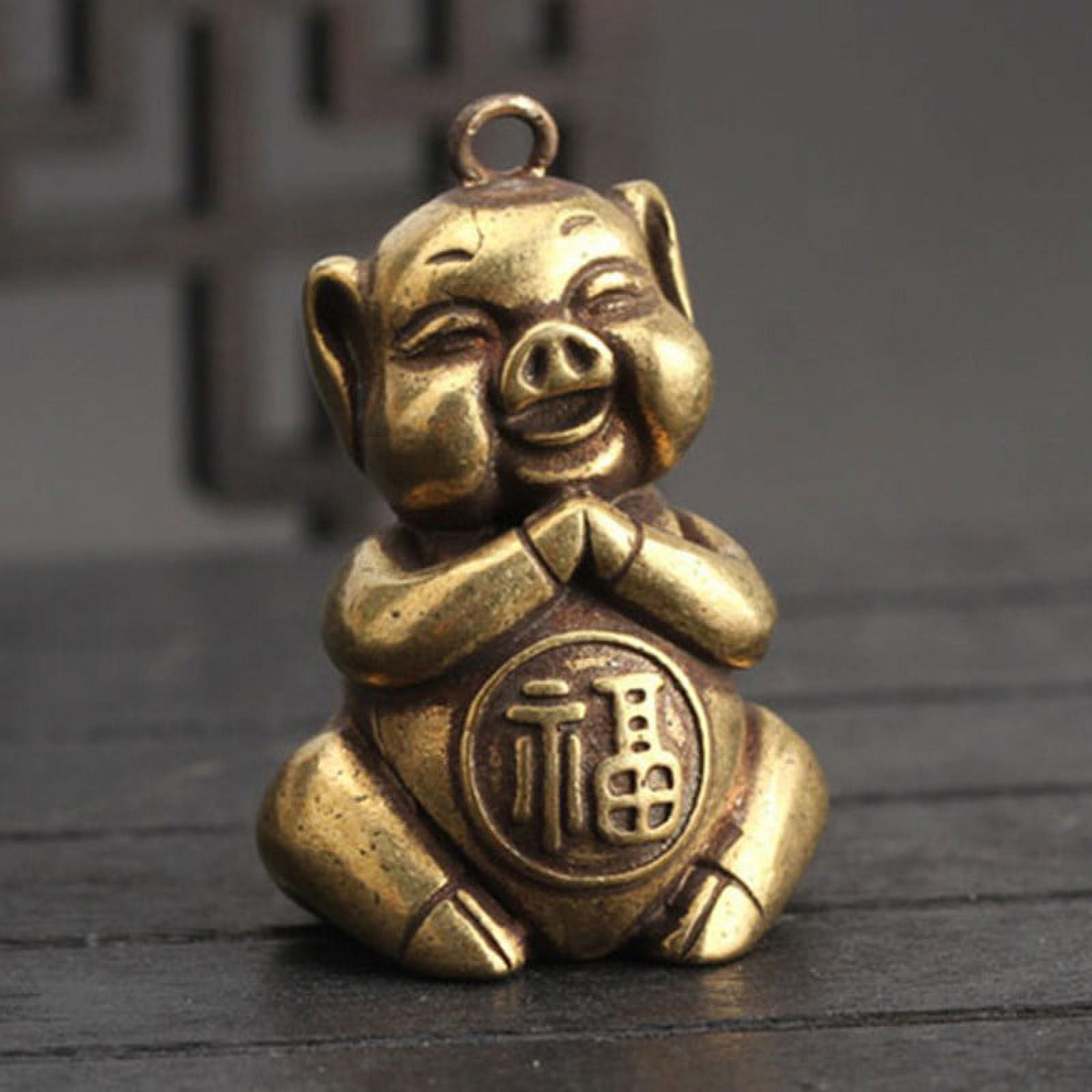 Copper Animal Statue Miniatures Figurines Ornament Tiger Rabbit Dragon ...