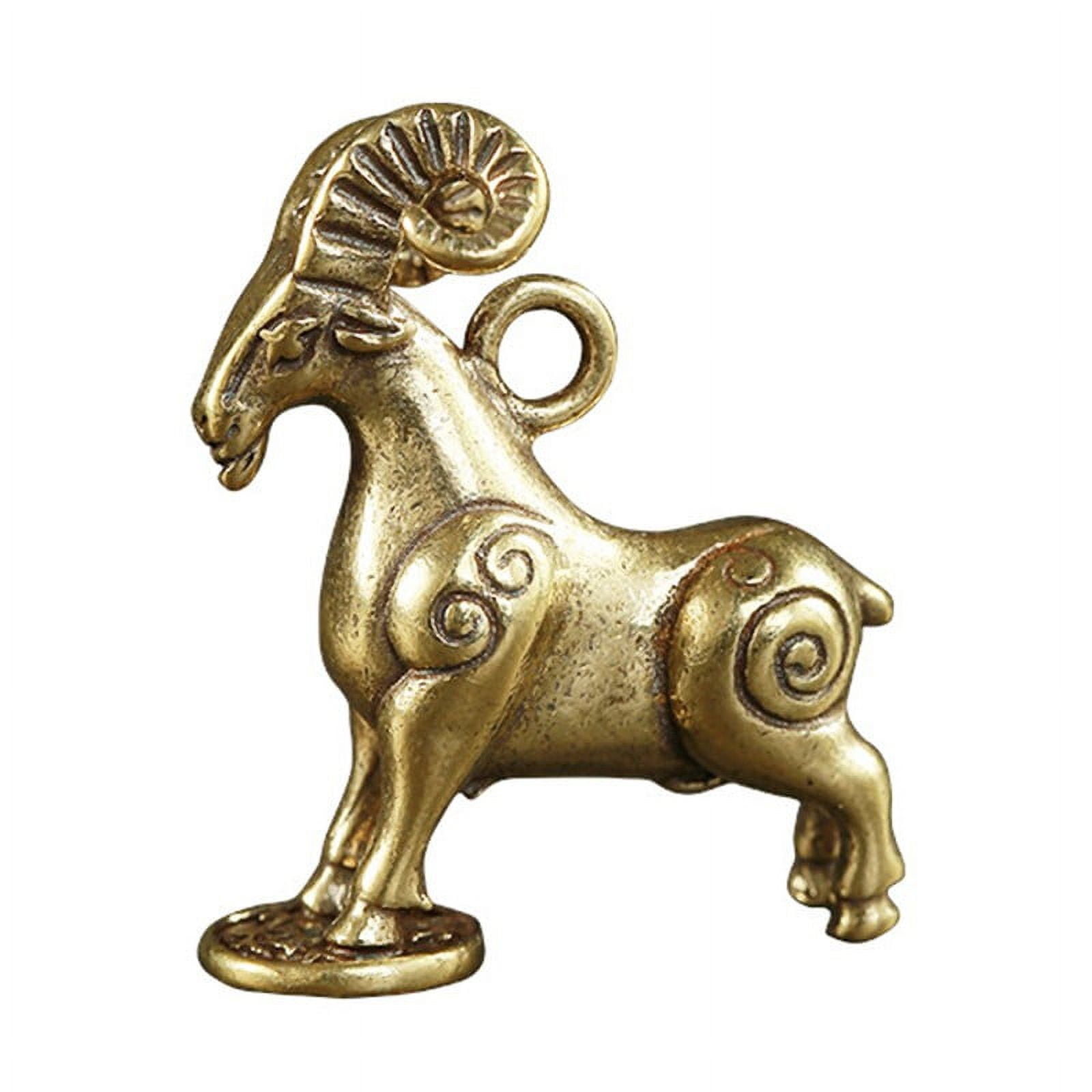 Copper Animal Statue Miniatures Figurines Ornament Tiger Rabbit Dragon ...