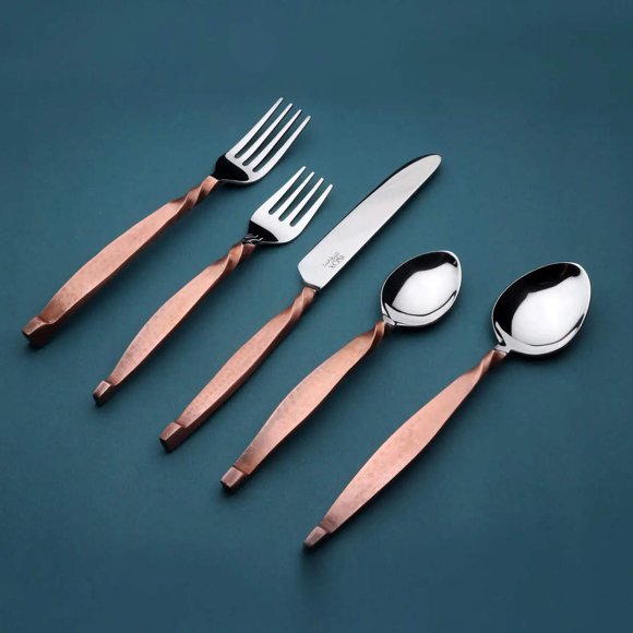 Hammered Flatware Sets and Stainless Steel Cutlery for Home Dining