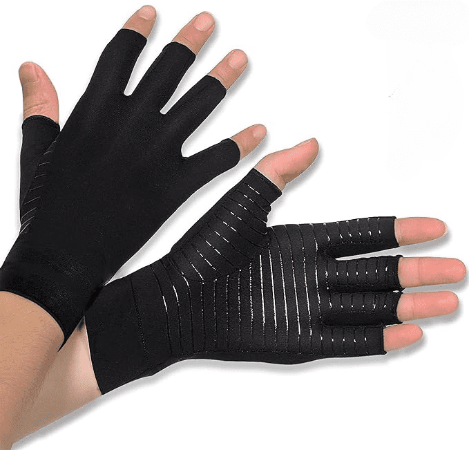 Copper Arthritis Gloves, Copper Infused Fingerless Glove for Arthritis ...