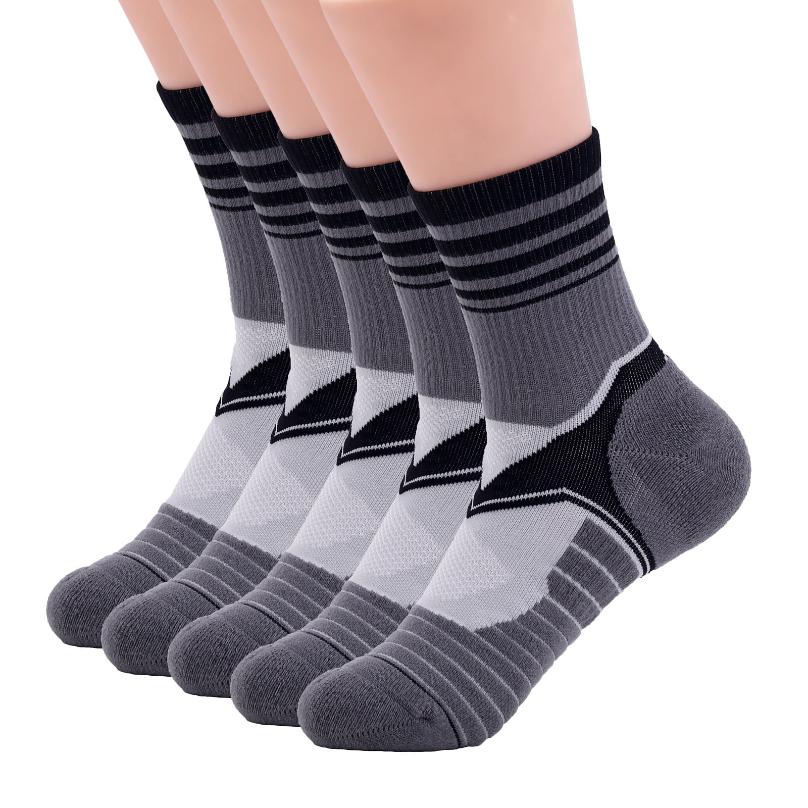 Copper Athletic Sport Socks 5 Pairs Low Cut Loafer Casual Socks for Men ...