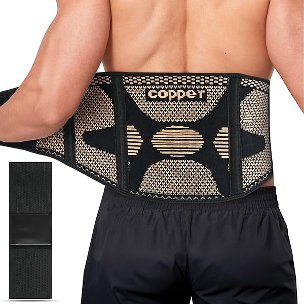 Copper Back Braces for Lower Back Pain, Breathable Lumbar Support Belt ...