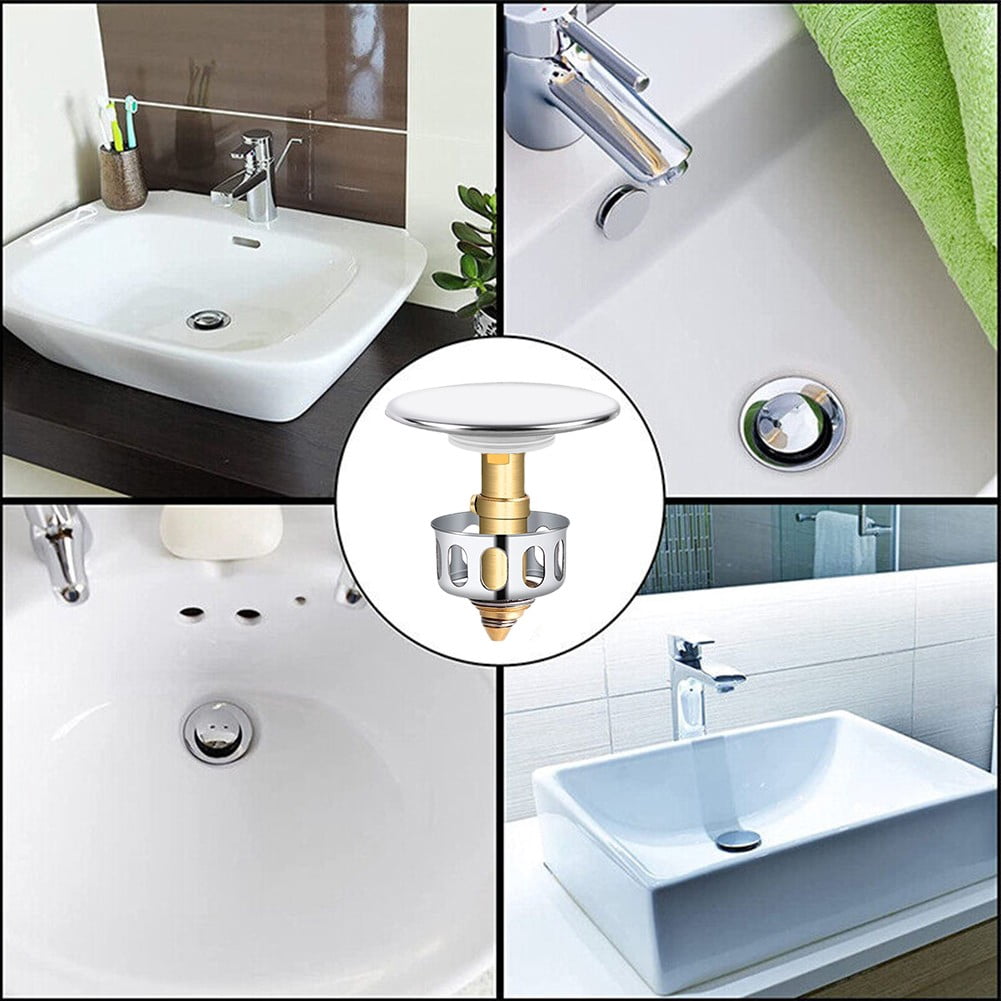 Copper Bathroom Wash Basin Sink Drain Plug Replacement Part Waste Tub ...