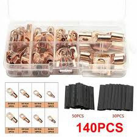 Copper Battery Cable Lug Ring Terminals Kit SC Car Crimp Wire ...