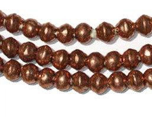 The Bead Chest Copper Bicone Beads - Full Strand of Ethiopian Metal ...