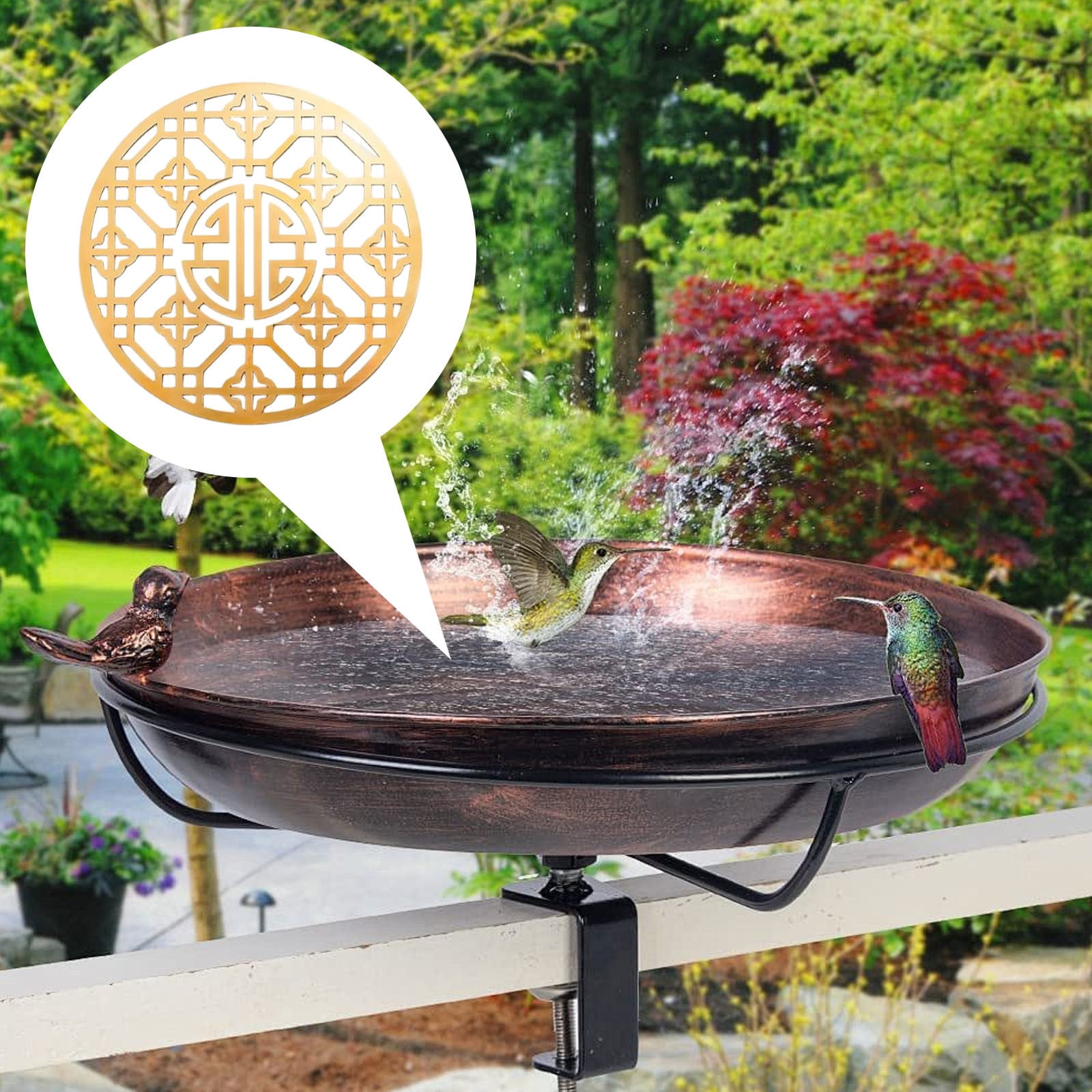 Copper Bird Bath Purification Disk - Natural Water Cleaner for Bird ...