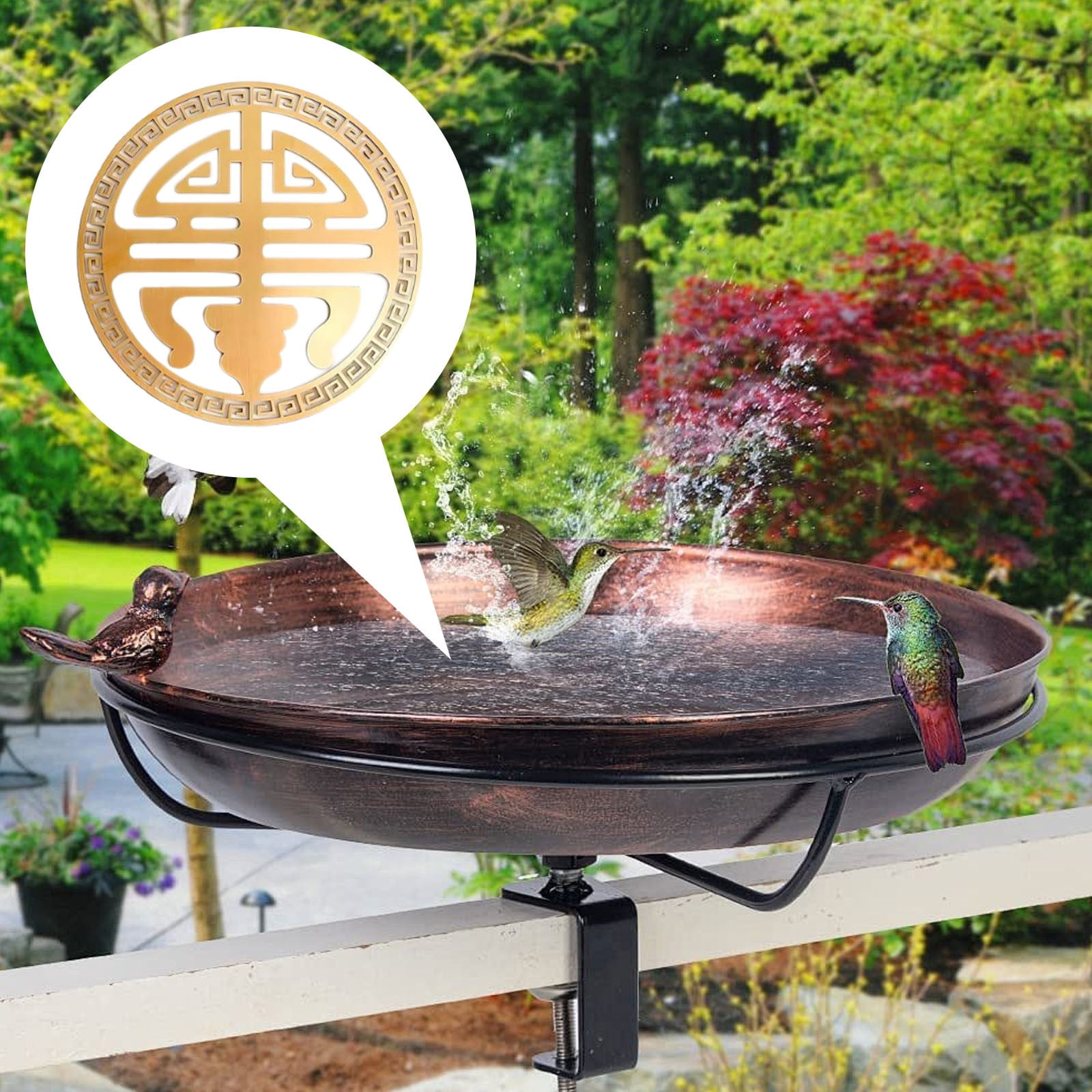 Copper Bird Bath Purification Disk - Natural Water Cleaner for Bird ...