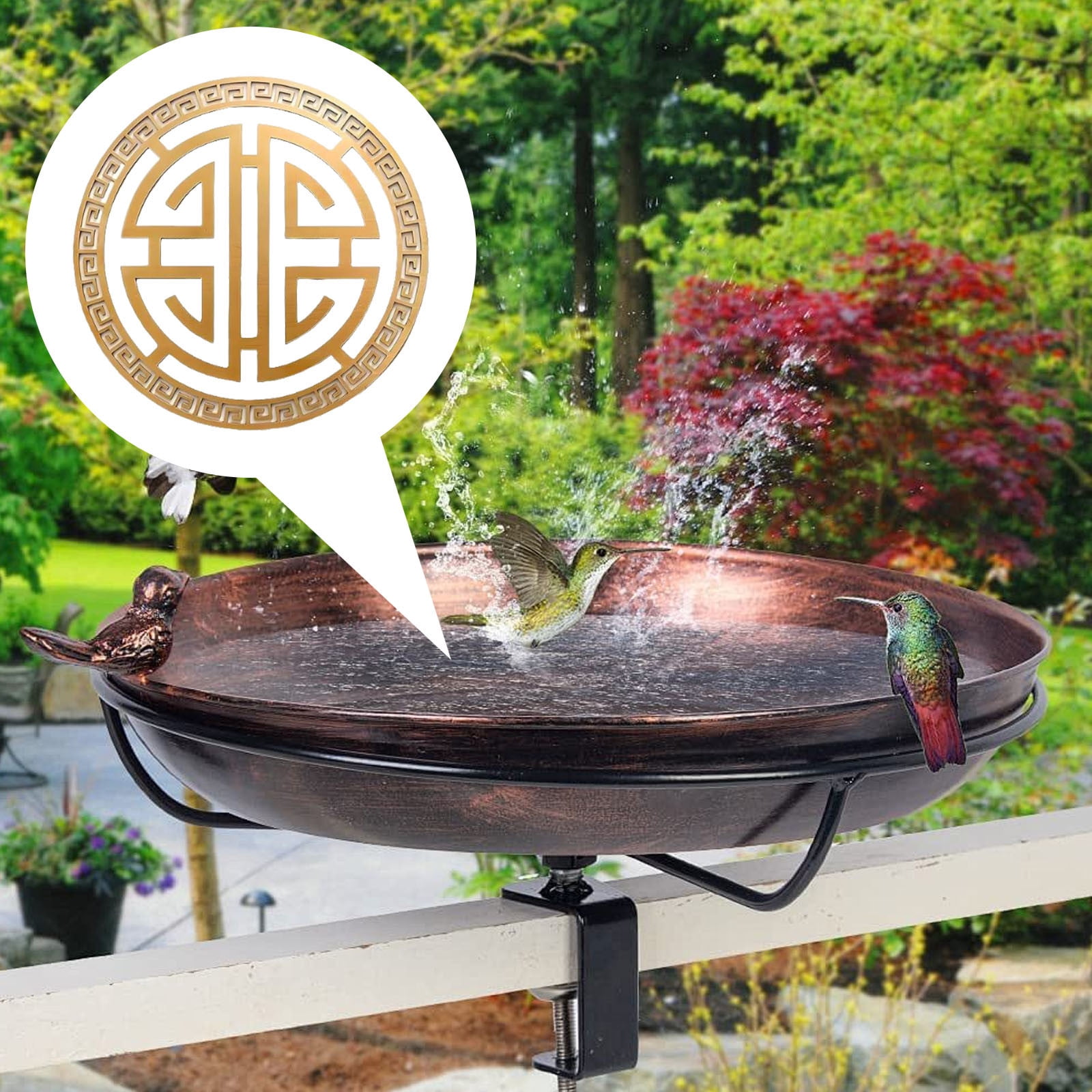 Copper Bird Bath Purification Disk - Natural Water Cleaner for Bird ...