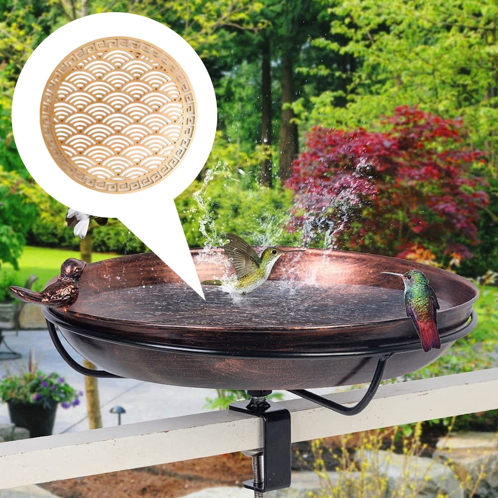 Copper Bird Bath Purification Disk - Natural Water Cleaner for Bird ...