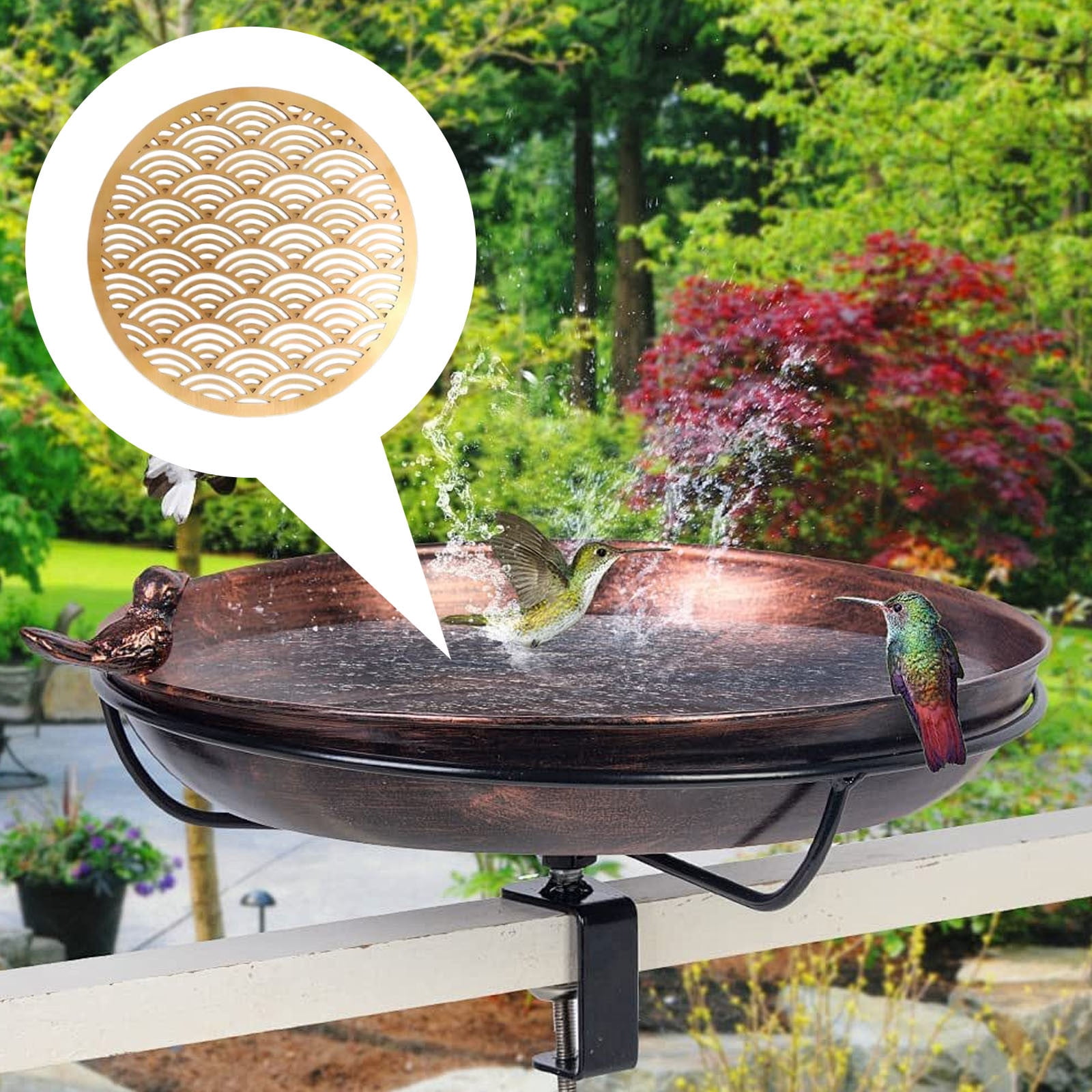 Copper Bird Bath Purification Disk - Natural Water Cleaner for Bird ...