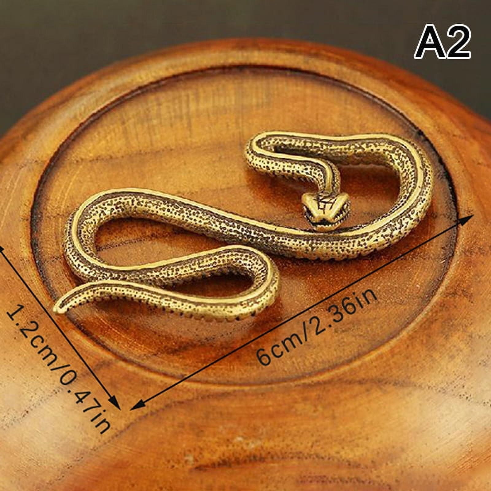 Copper Brass Mini Snake Antique Bronze Decor Figurines For Interior Decoration Desktop Ornament ...