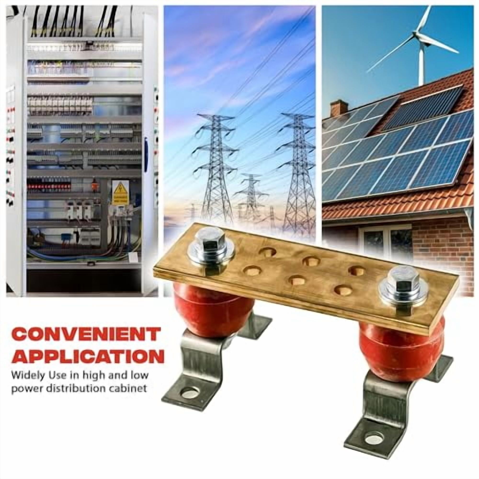 Copper Bus Bar - 6" Ground Bar - Grounding Kit - Terminal Busbar ...