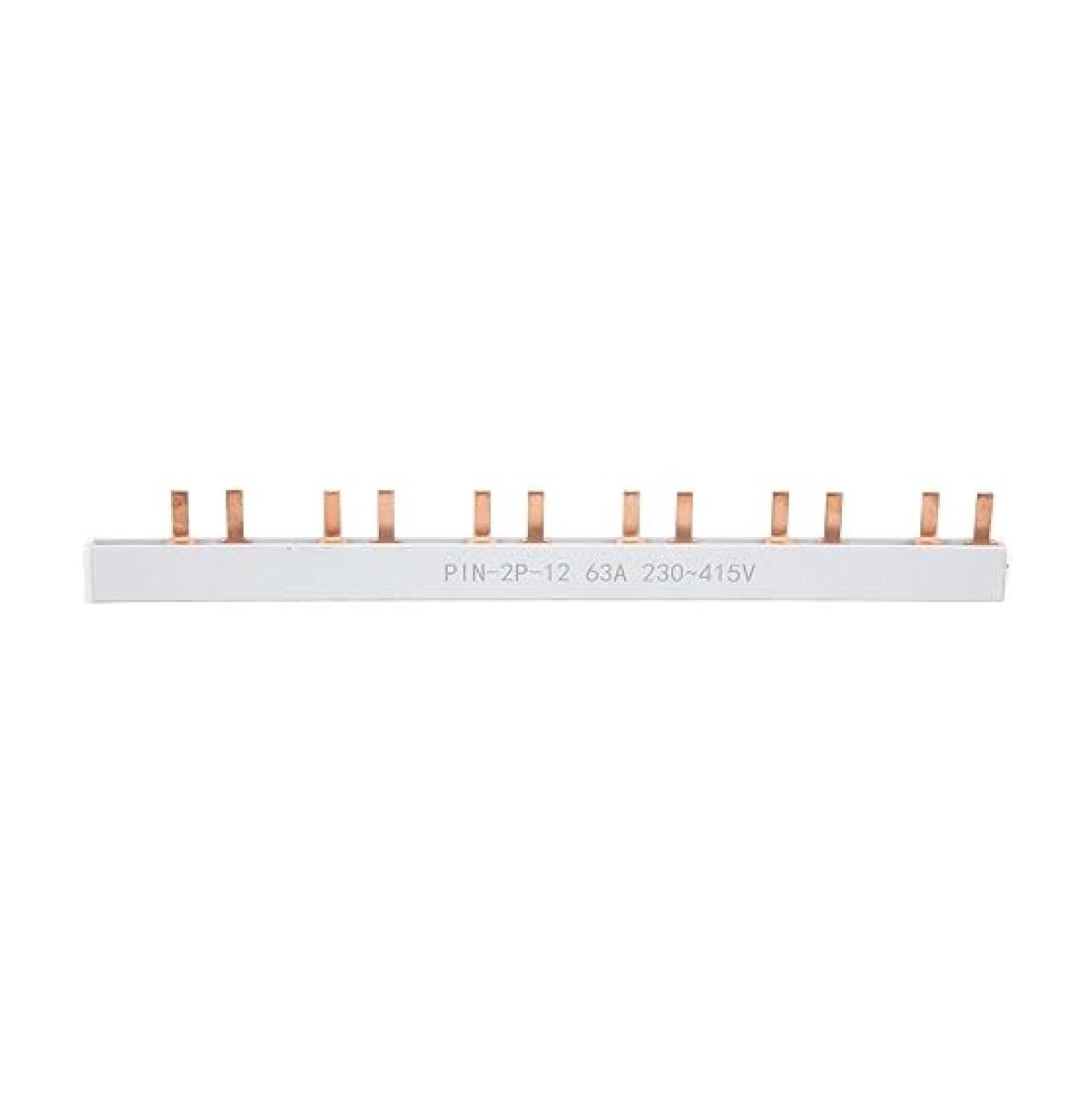 Copper Busbar 2P 12 Way 63A Circuit Breaker Bar - 230-415V Electrical ...