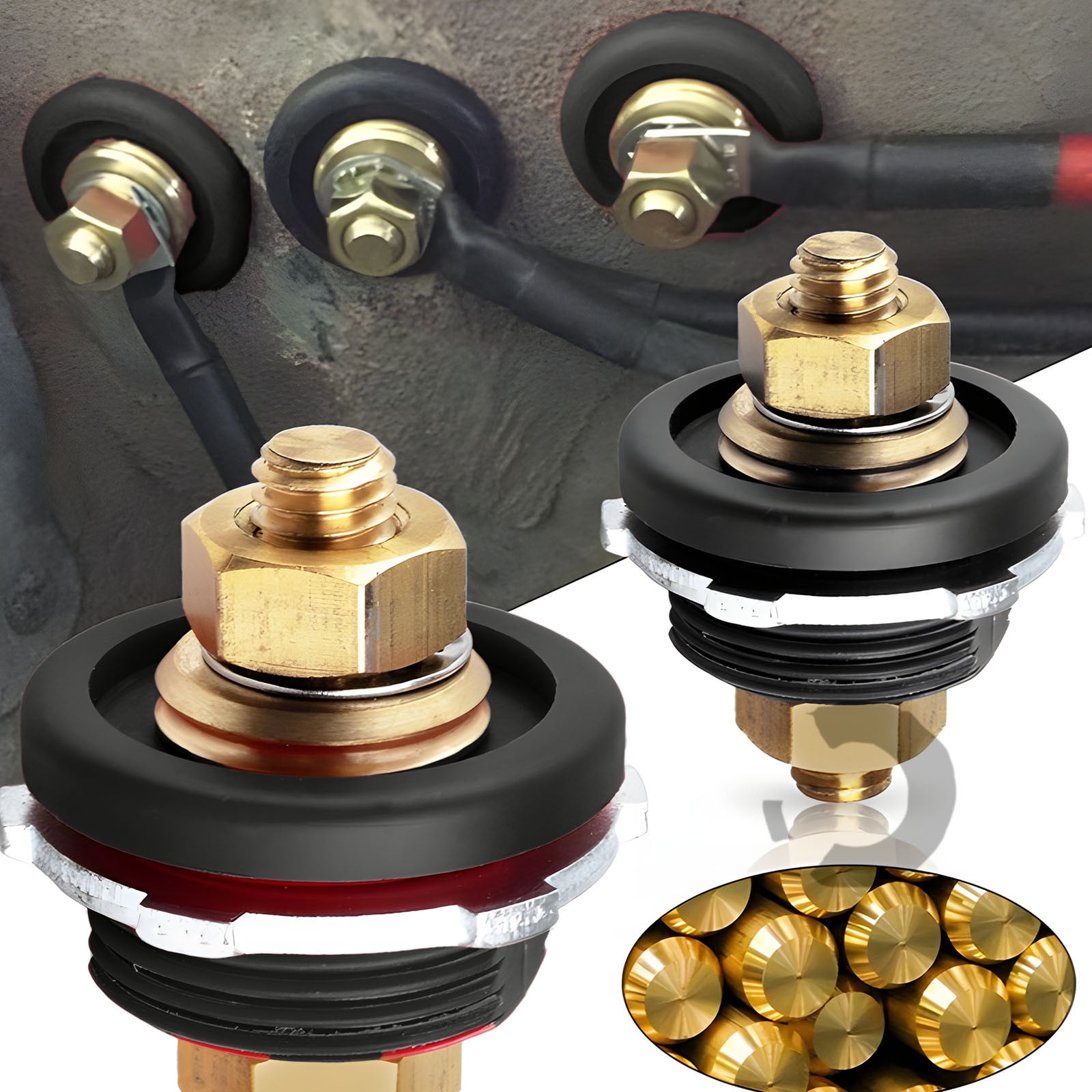 Copper Car Battery Terminal 38" Screw Yacht Charging Post 250A High ...