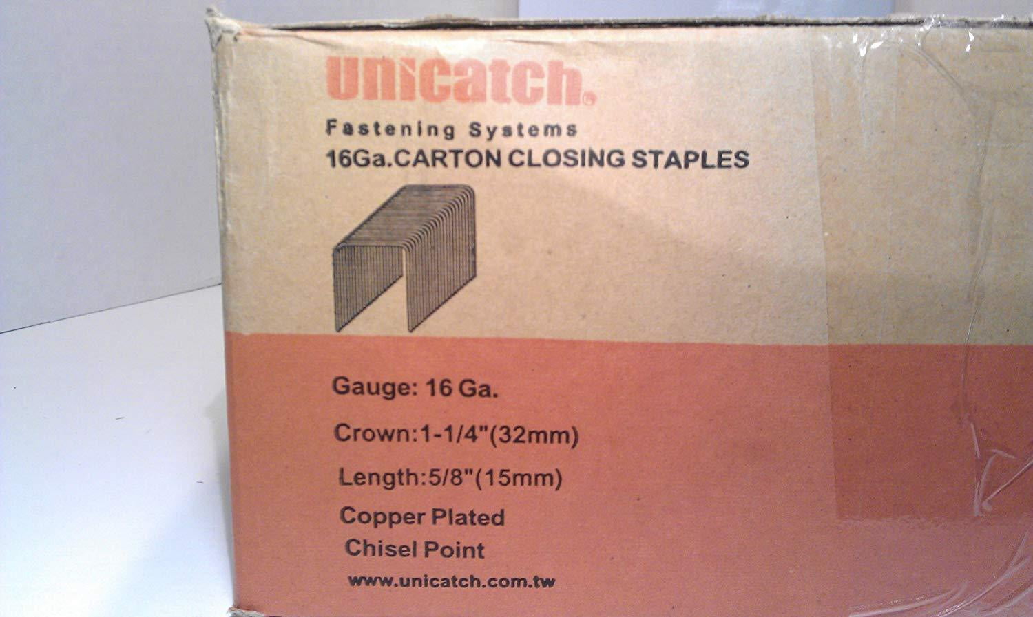 Copper Carton Staples C5/8 JK561/15 Box Staple 2,000 Count 1 1/4" Crown ...