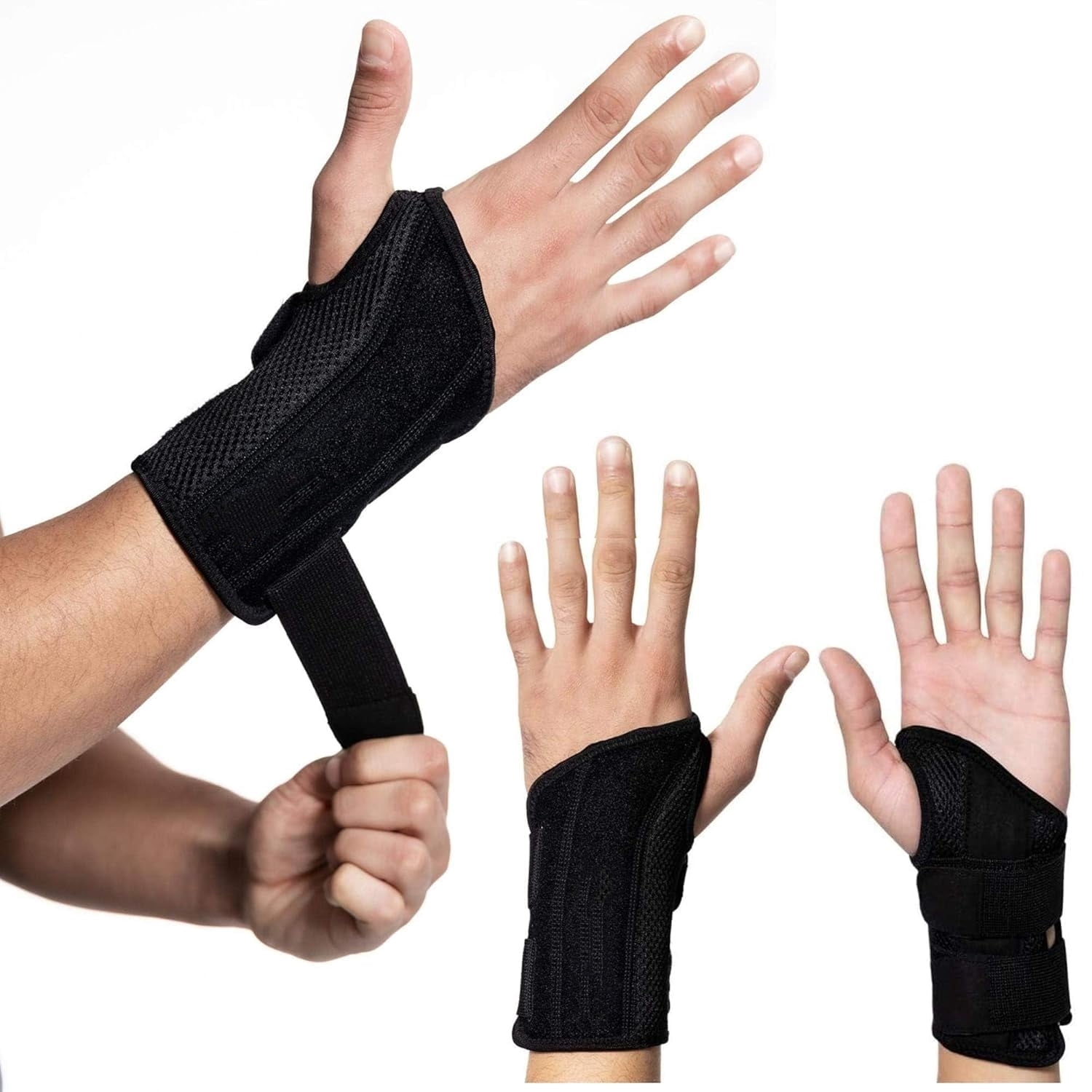 Copper-Infused Wrist Brace – Adjustable Orthopedic Support Splint ...