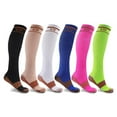 Extreme Fit Knee High Compression Socks - 6 Pair for Running, Athletics ...