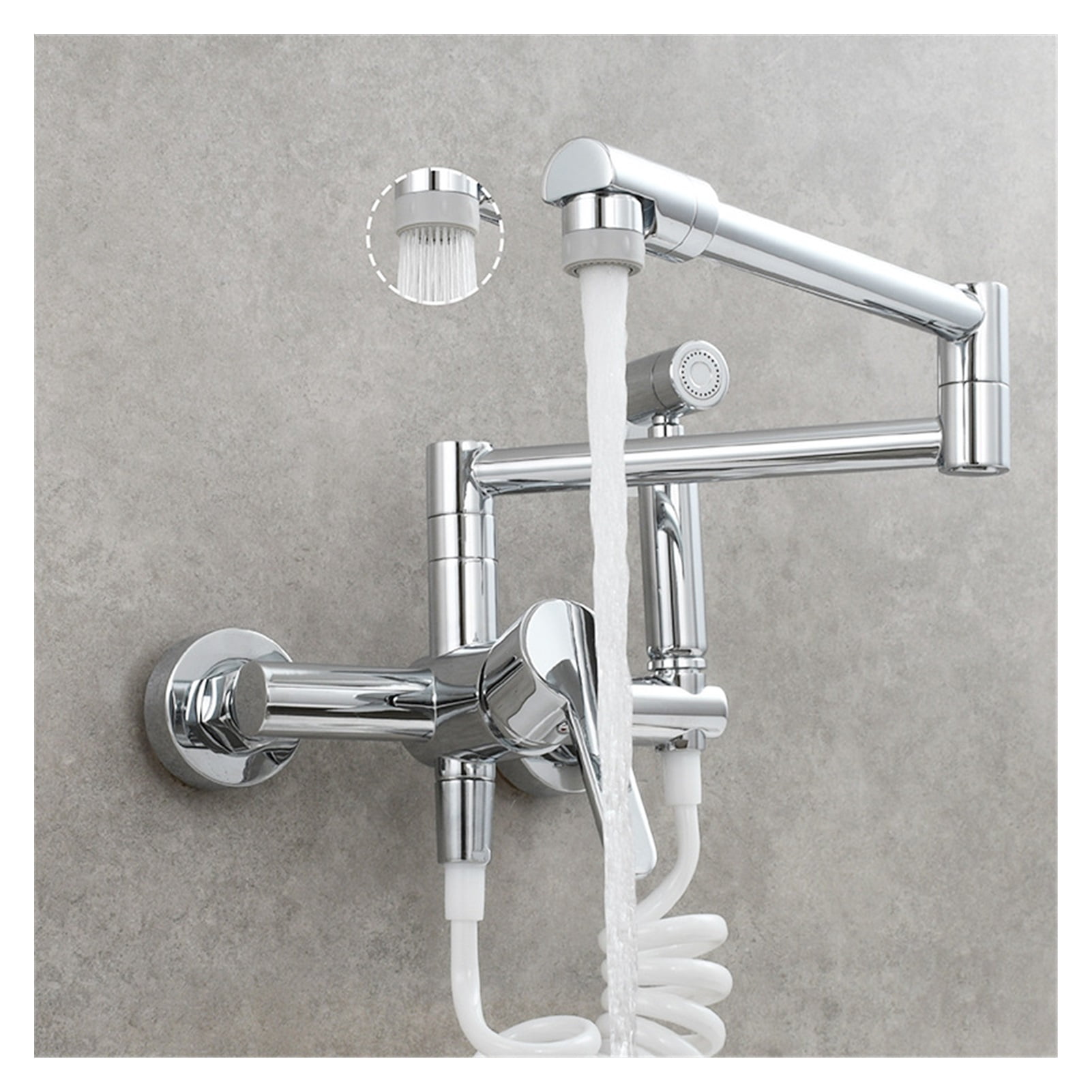 Copper Concealed Hot And Cold Basin Kitchen Faucet Foldable And ...