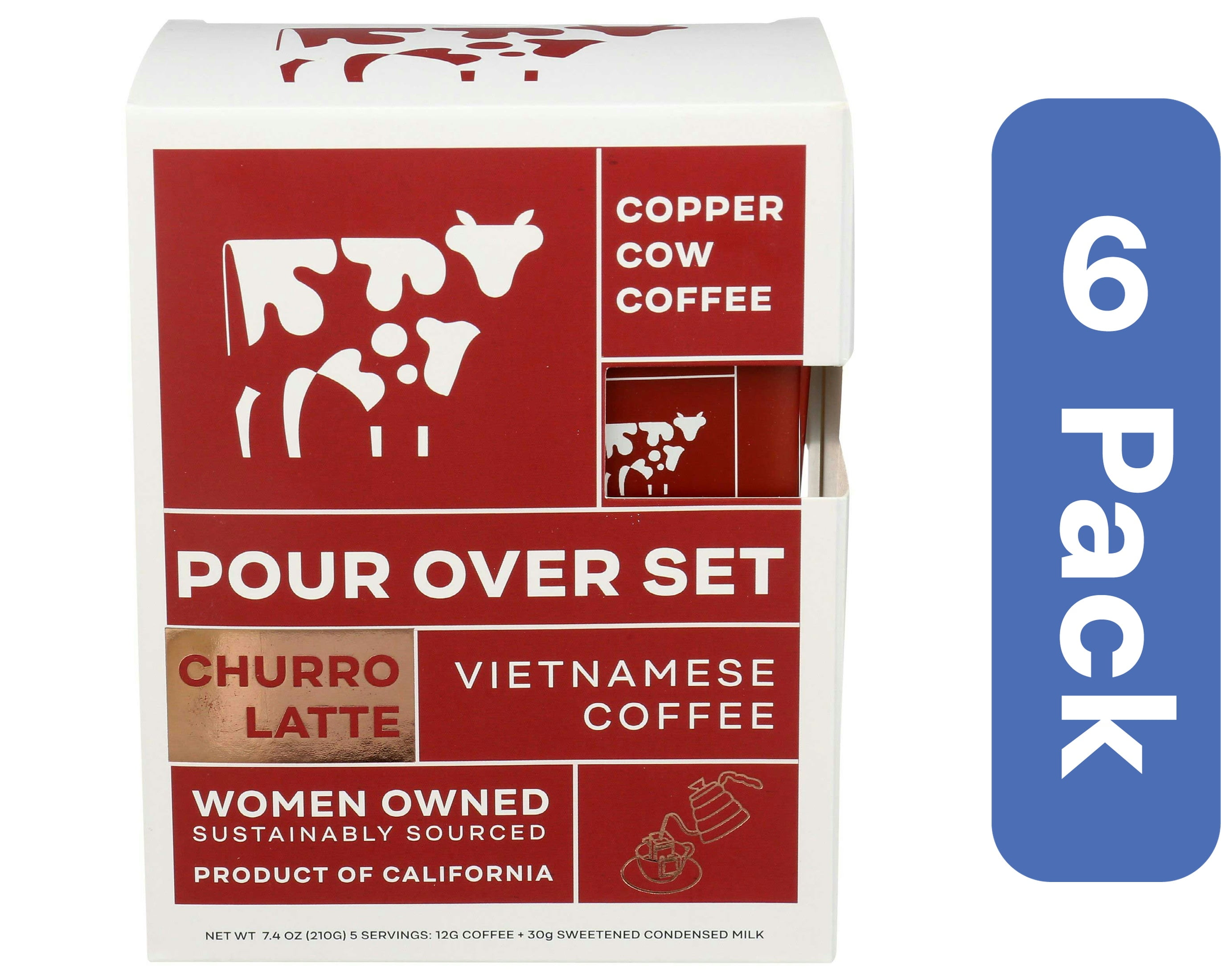 Copper Cow Coffee Churro Latte Kit 5 Pack 7.4 oz (Pack Of 6) - Walmart.com
