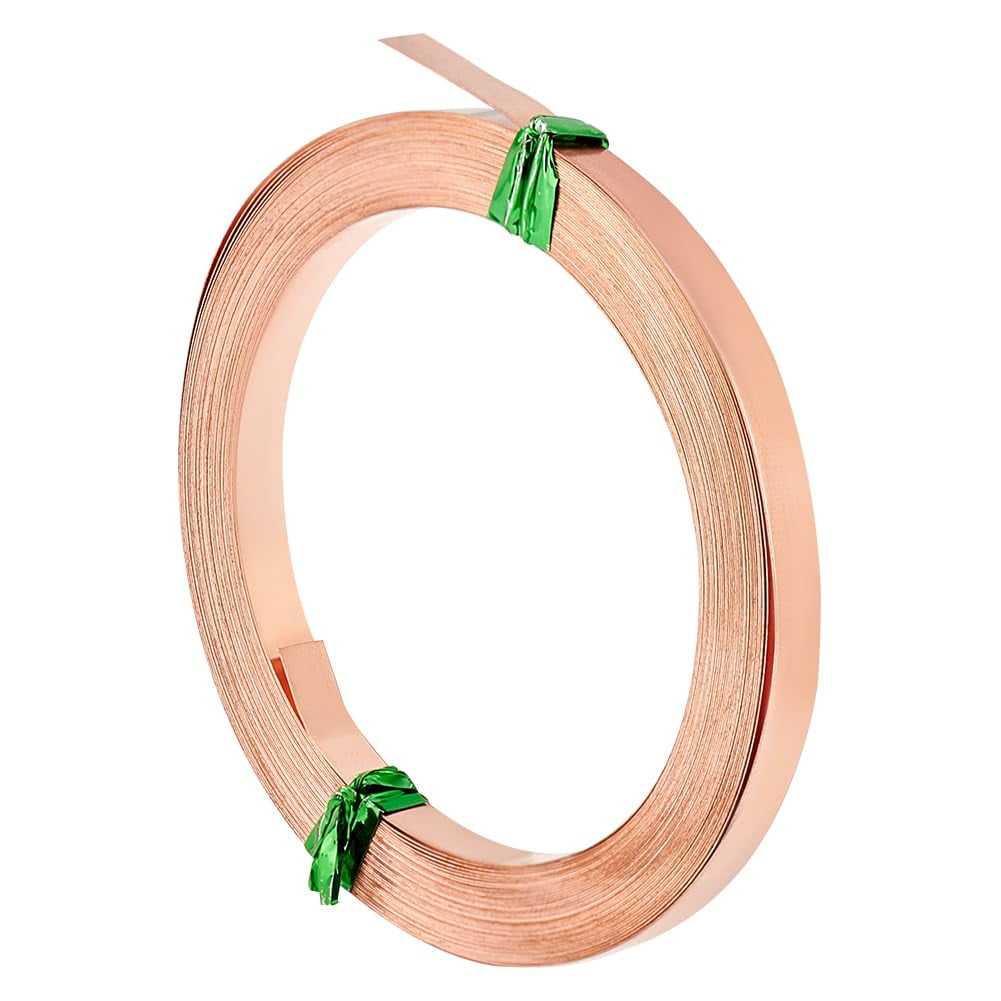 Copper Craft Wire Flat Raw(Unplated) 5x0.2mm 19.69 Feet(6m)/Roll ...