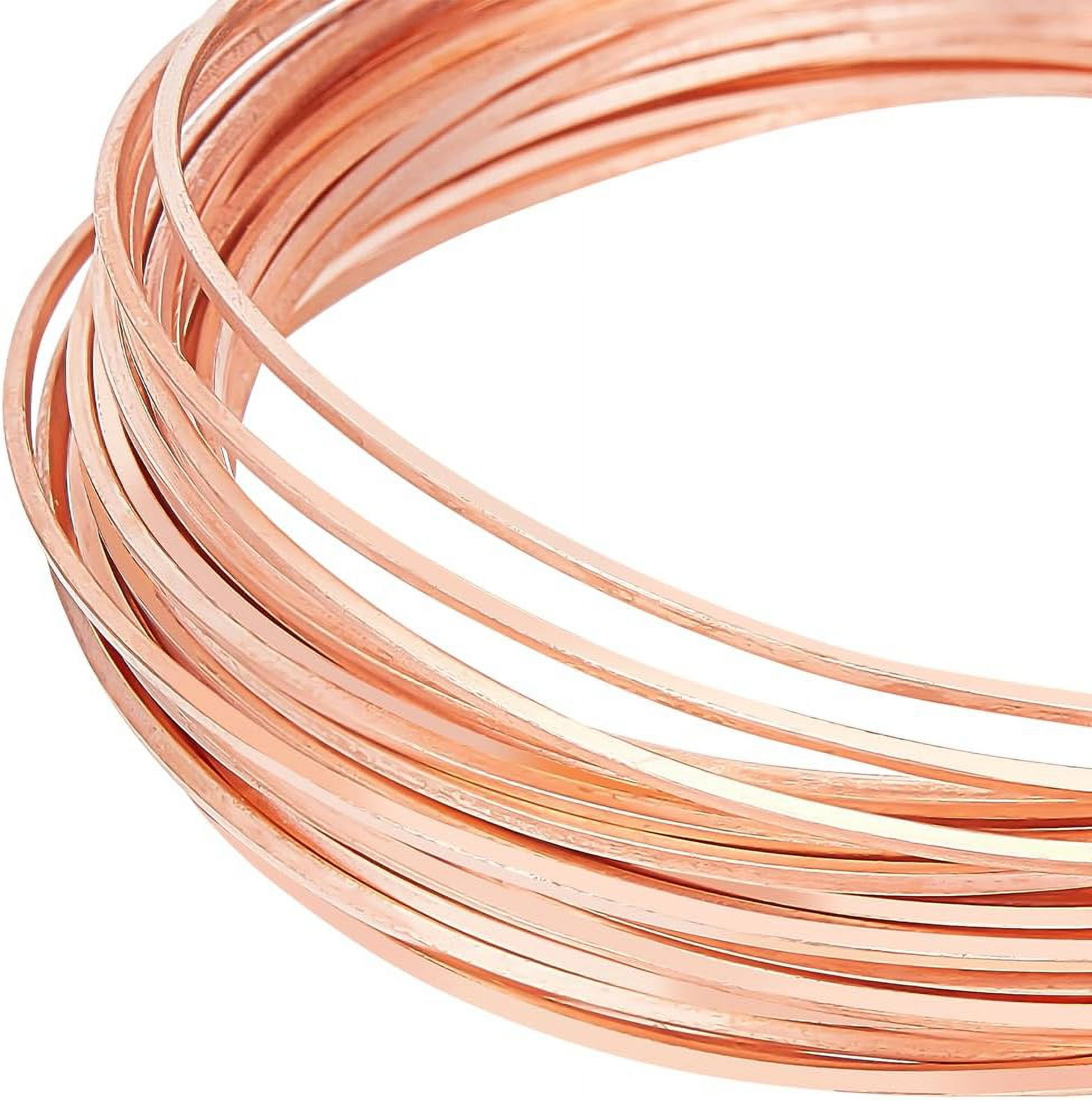 Copper Craft Wire Square Raw(Unplated) 0.8x0.8mm about 19.69 Feet(6m ...