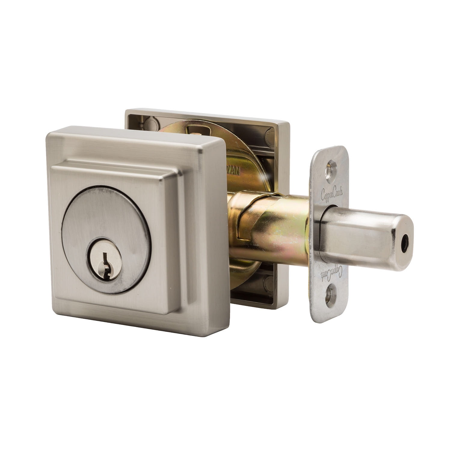 Copper Creek DBS2420 Satin Stainless Mid Century Modern Keyed Entry ...