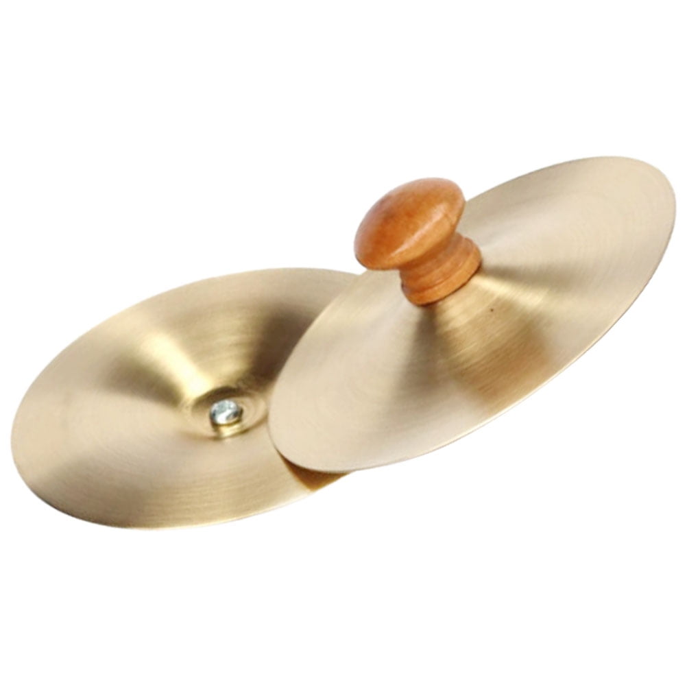 Copper Cymbal Child 2 Pcs Wooden Mini Toys Belly Dancing Accessories ...