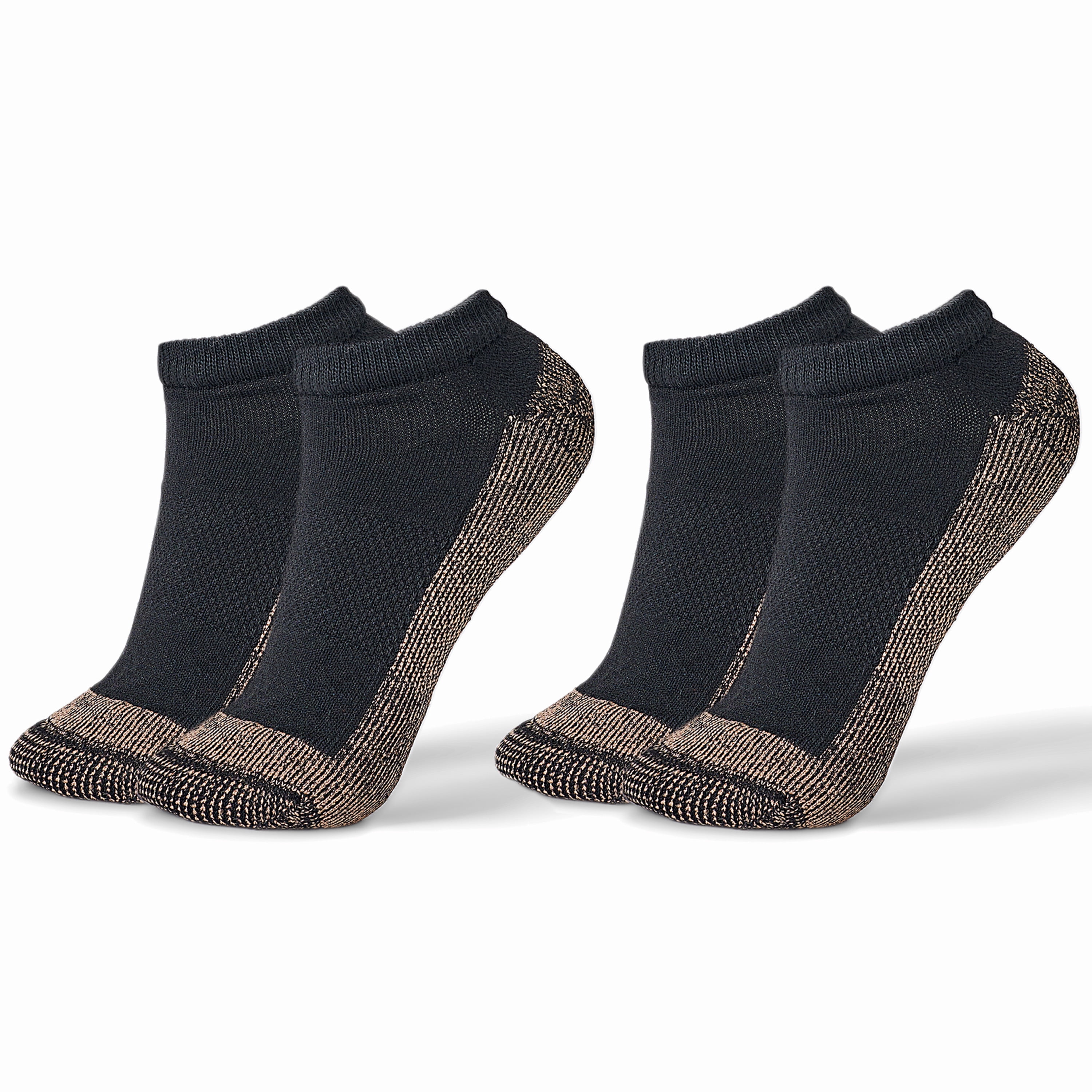 Copper Diabetic Sock - Low Cut - Black - 2 Pack - Large - Walmart.com