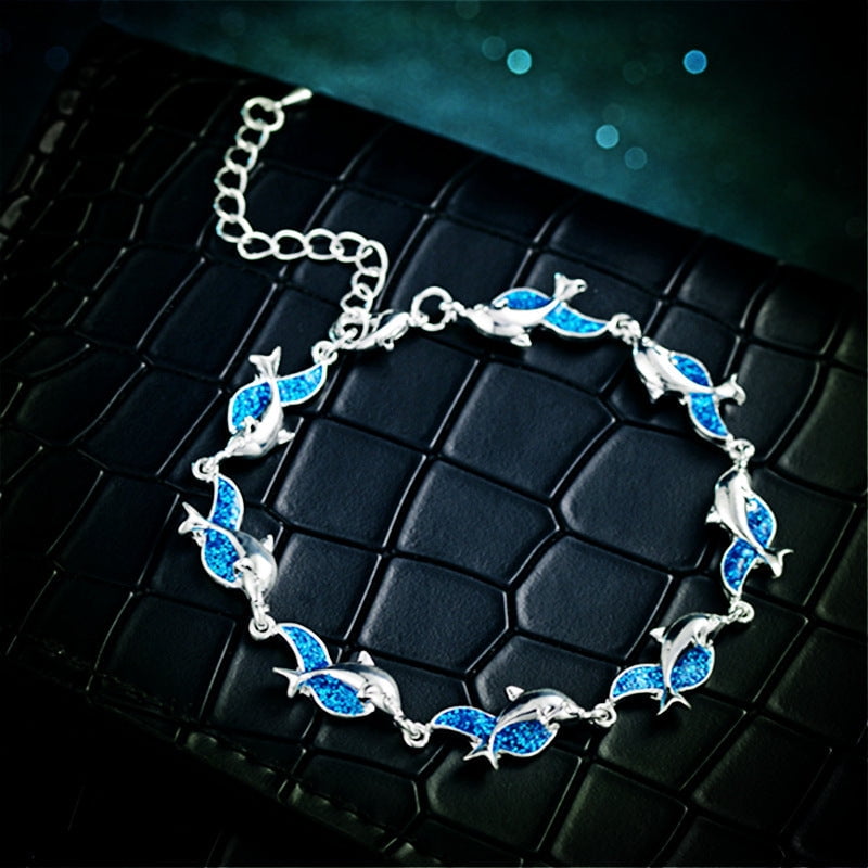 Unisex Copper Dolphin Charm Bracelet Animal Zodiac Bangle with ...