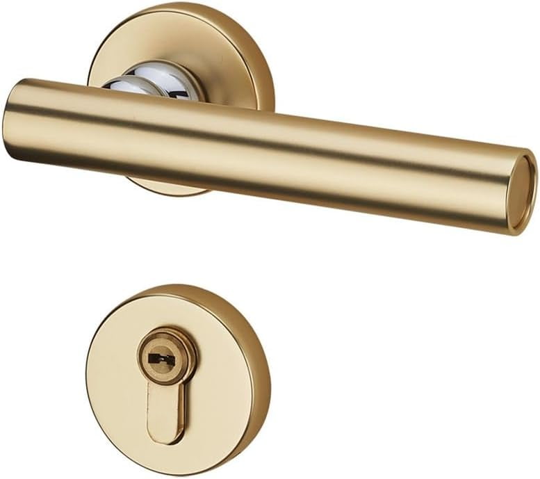 Copper Door Lock Indoor Bedroom Mute Magnetic Solid Wood Room Door Lock ...