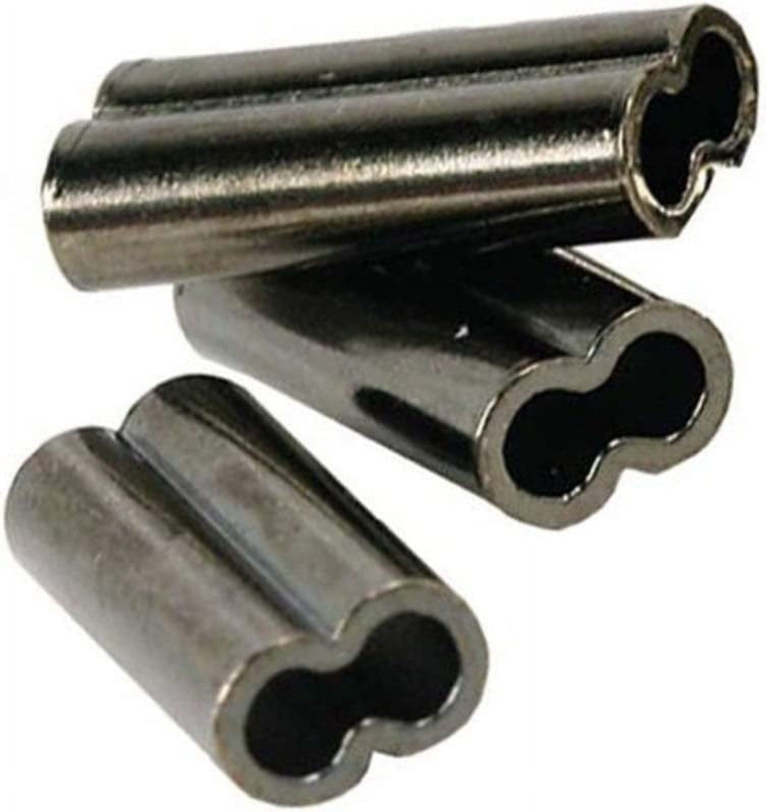 Copper Double Crimping Sleeve 50pcs Loop Barrel Crimp Sleeve Fishing ...