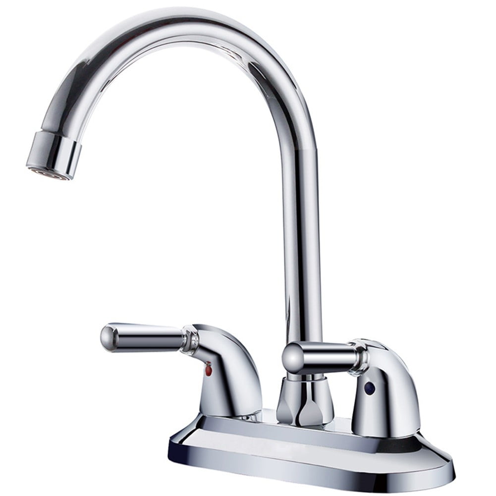 Copper Double-handle 2 holes Above Counter Kitchen Basin Hot Cold ...