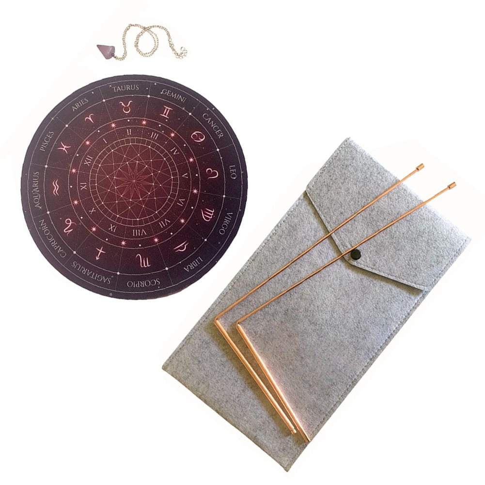 Copper Dowser - 2 Pieces Dowsing Rods + Dowser Pendulum + Fortune ...