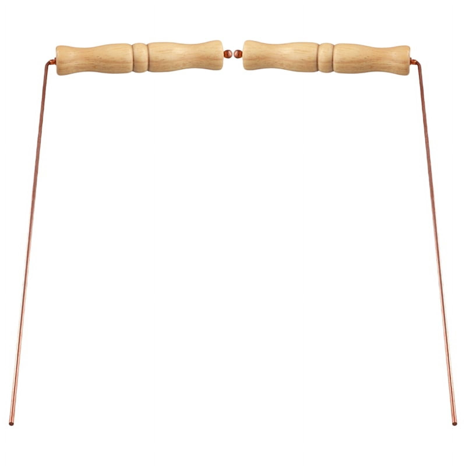 Copper Dowsing Rods Kit for Divination Tool - Natural Wooden Handles ...