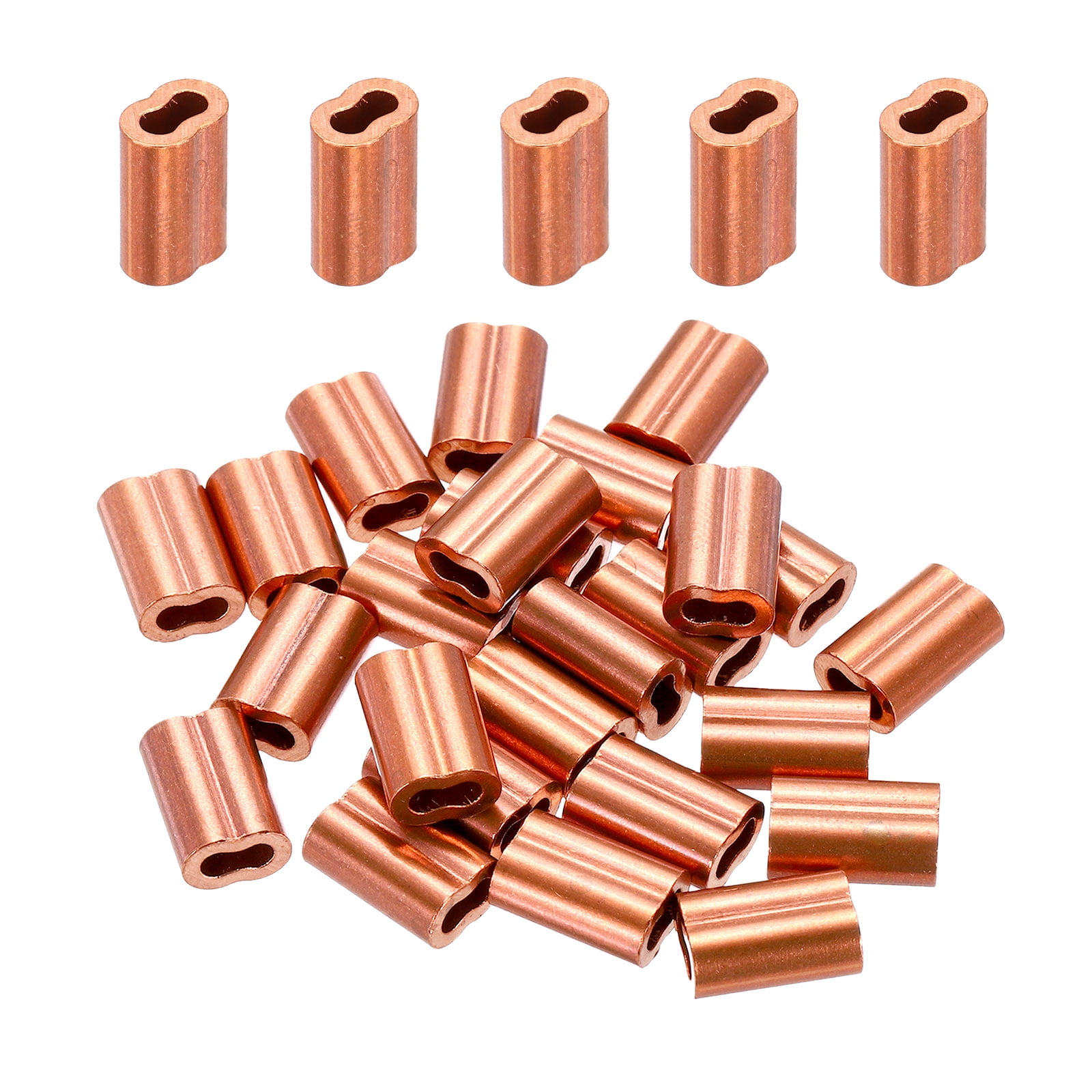 Copper Duplex Oval Crimping Sleeve Cable Ferrule Crimping Loop Sleeve for Wire Rope Cable ...