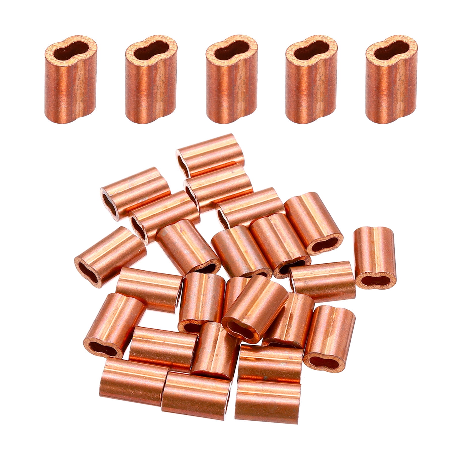Copper Duplex Oval Crimping Sleeve Cable Ferrule Crimping Loop Sleeve ...