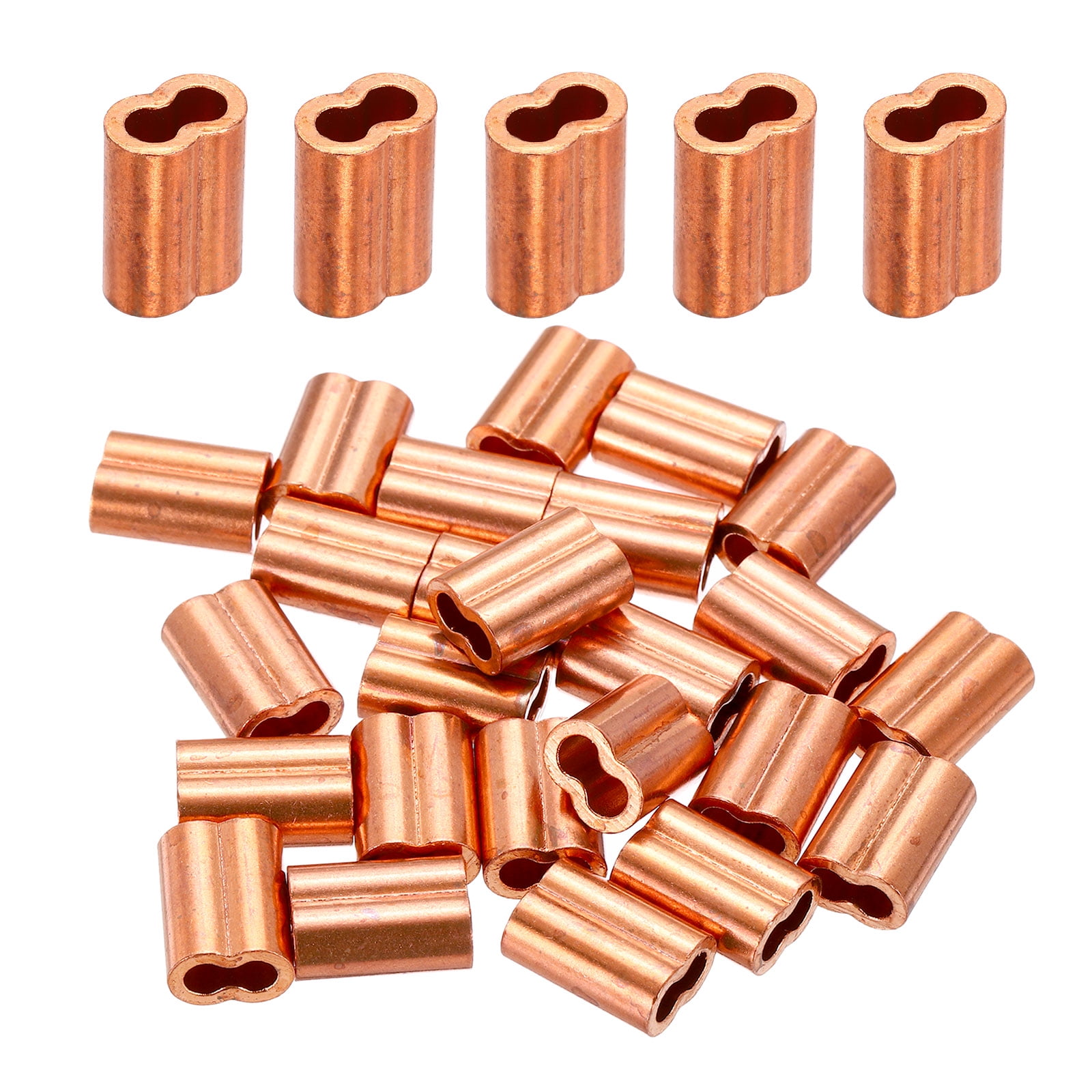 Copper Duplex Oval Crimping Sleeve Cable Ferrule Crimping Loop Sleeve ...